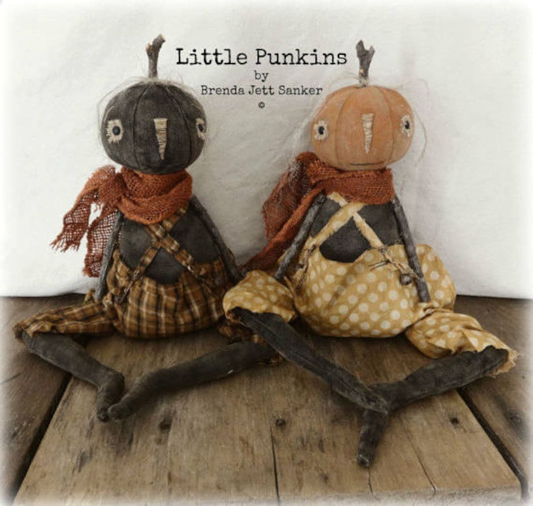 Pumpkin Epattern-primitive Pumpkin Cloth Doll Craft Digital Download ...
