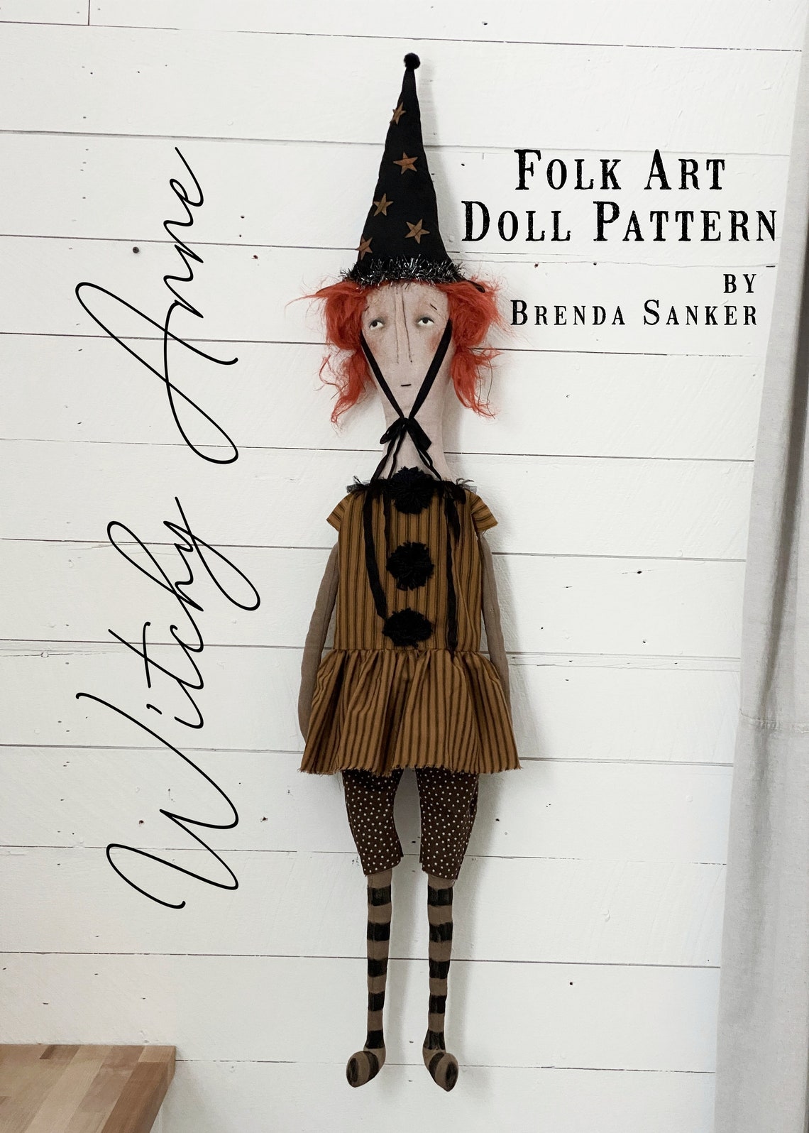Witchy Anne - Epattern-primitive Cloth Doll Craft Digital Download ...