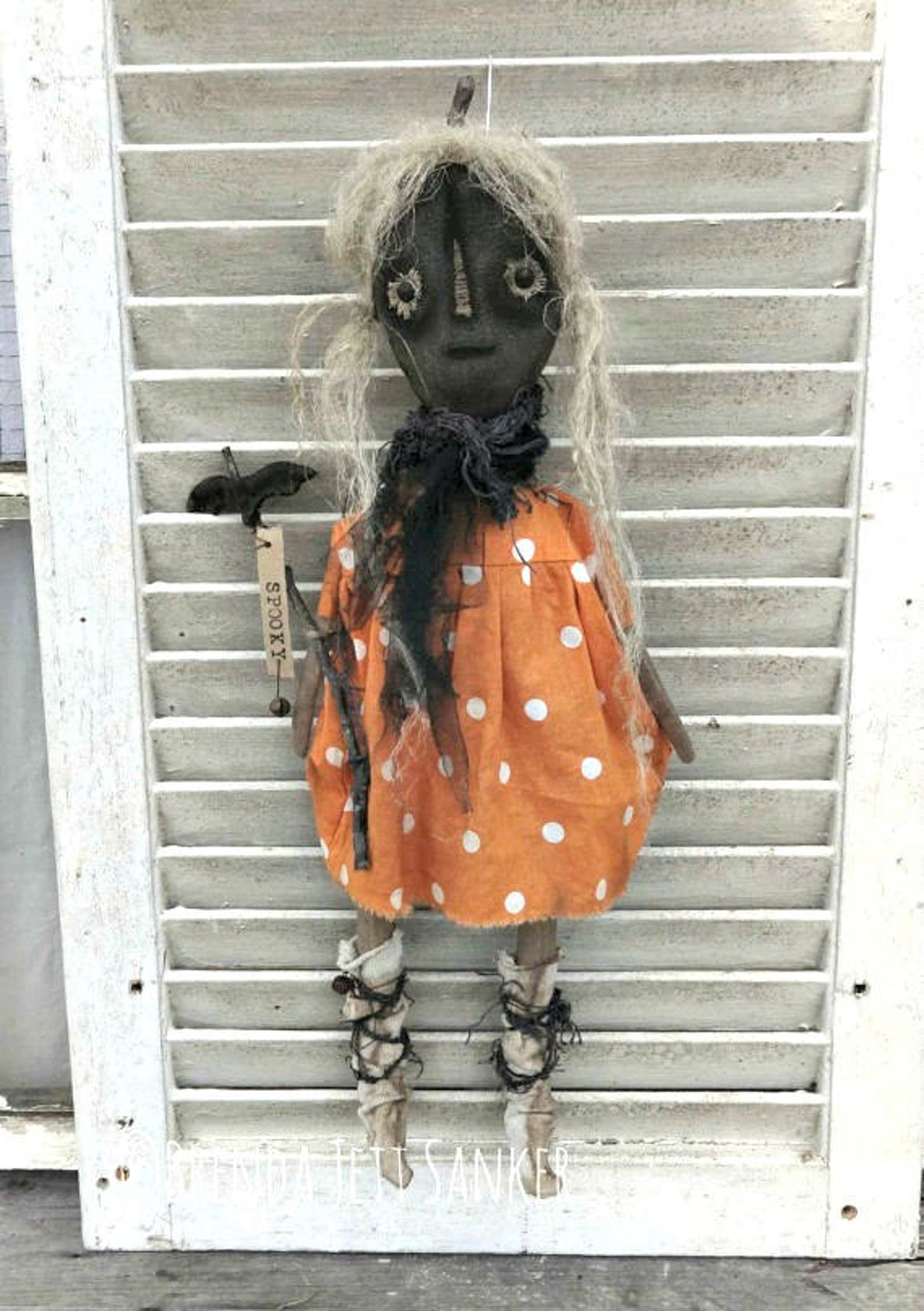 Witch Epattern-primitive Witch Cloth Doll Craft Digital Download Sewing ...