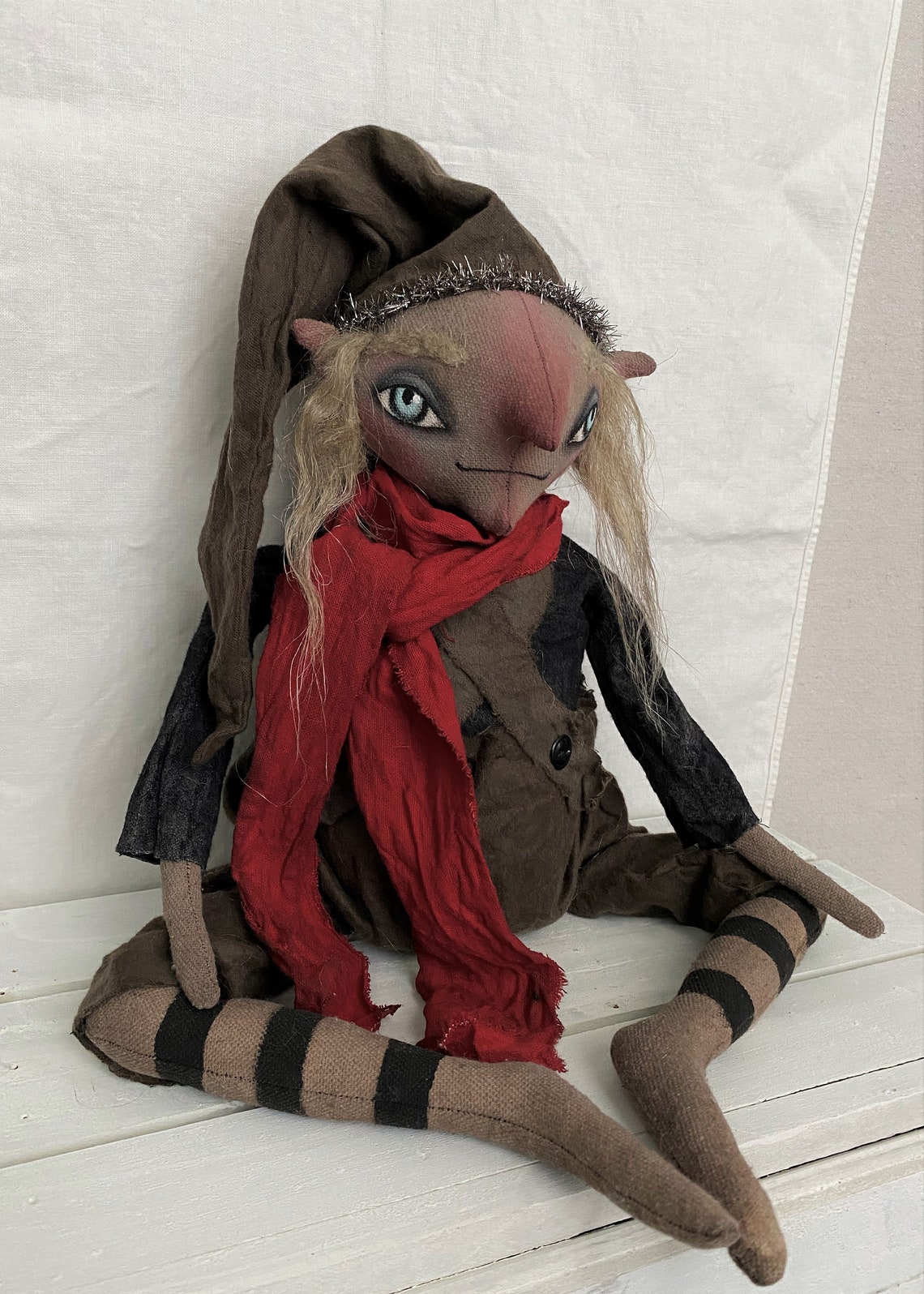 Elf Gnome Christmas Winter Epattern-primitive Cloth Doll Craft - Etsy