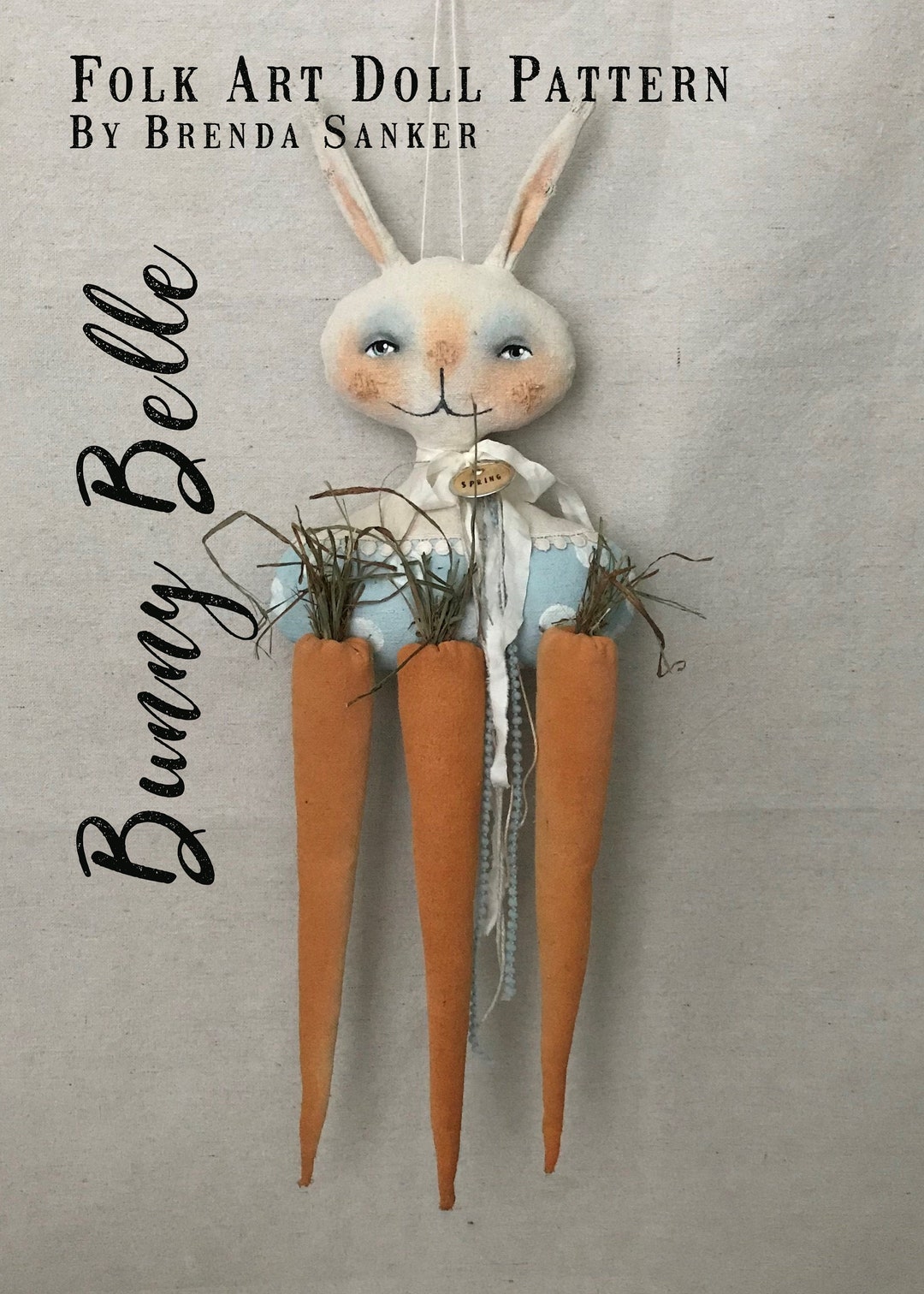 Bunny Rabbit Epattern-primitive Cloth Doll Craft Digital Download ...