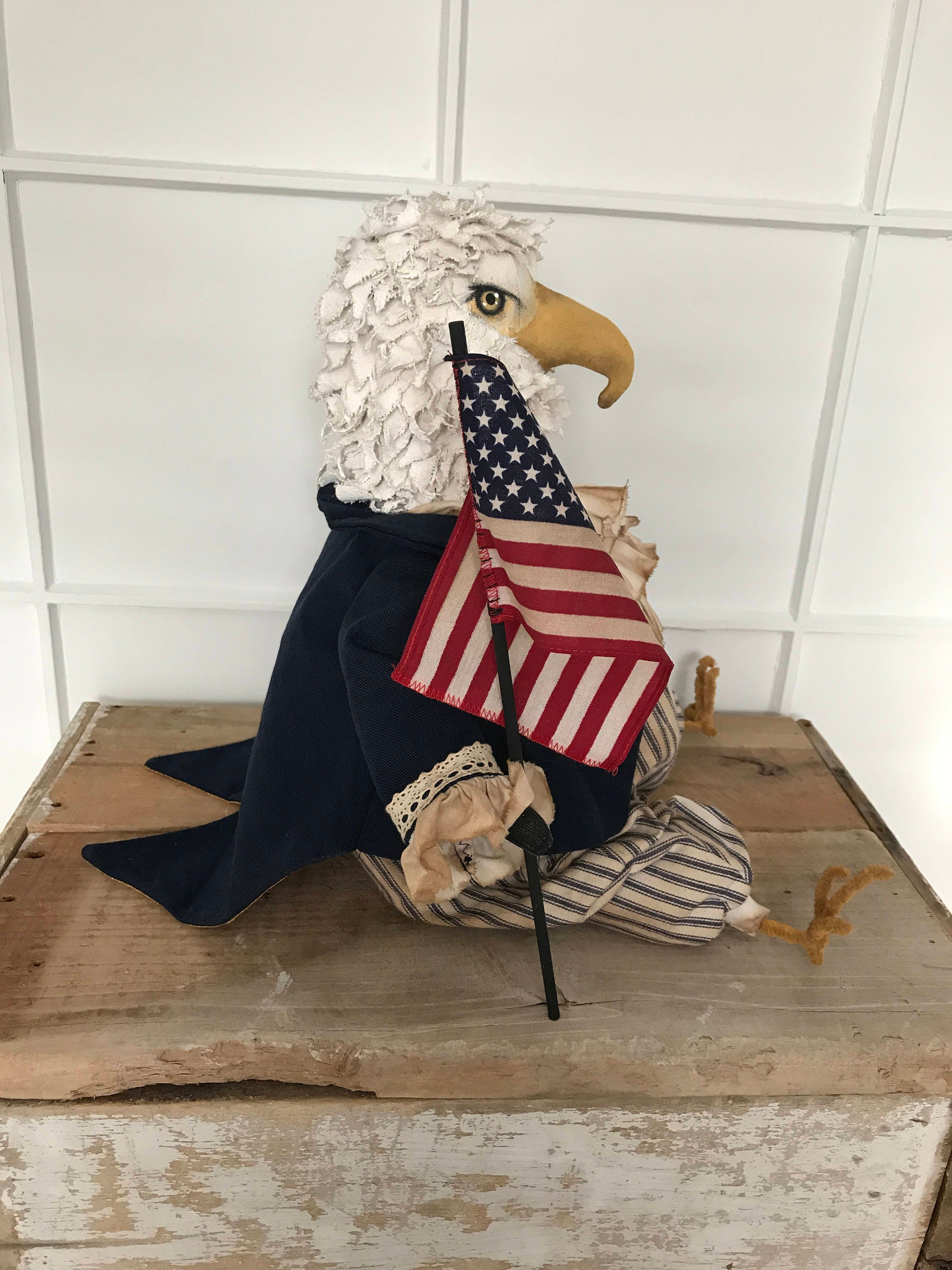 Eagle Epattern-primitive Eagle USA Liberty Cloth Doll Craft - Etsy