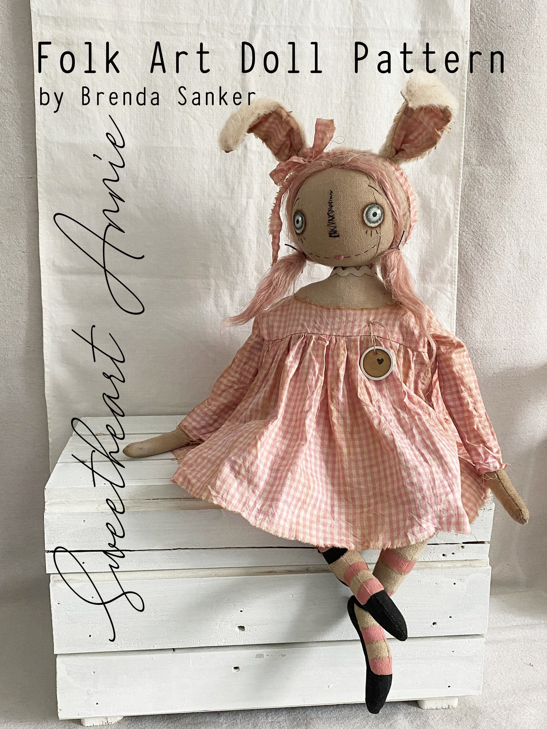 Bunny Rabbit Annie Epattern-primitive Cloth Doll Craft Digital Download ...