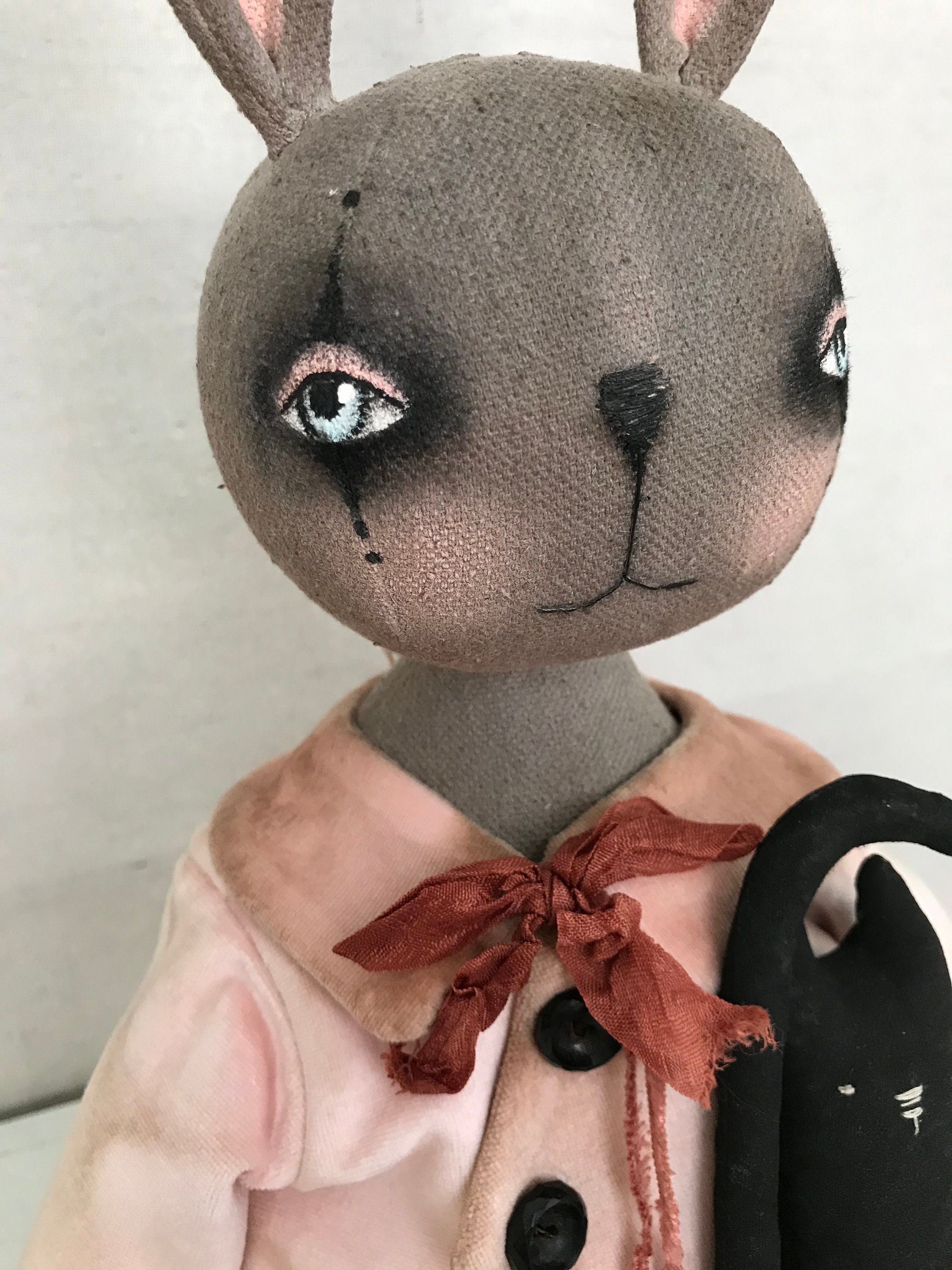 Bunny Rabbit Easter Halloween Epattern-primitive Cloth Doll Craft ...