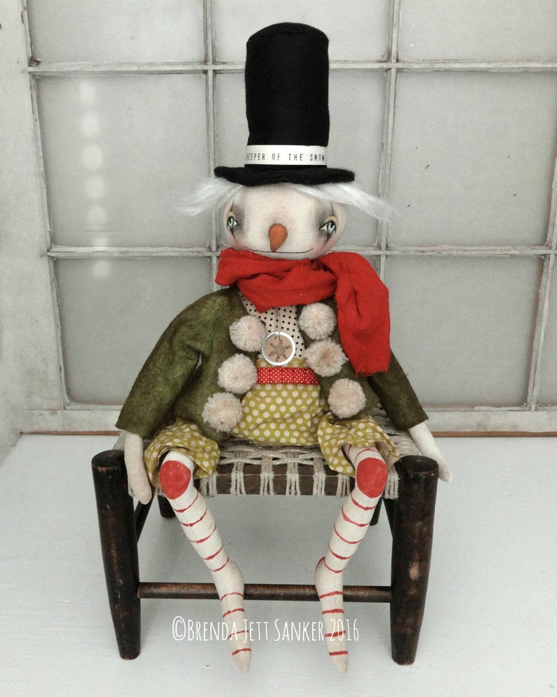 Snowman Epattern-primitive Snowman Cloth Doll Craft Digital Download ...
