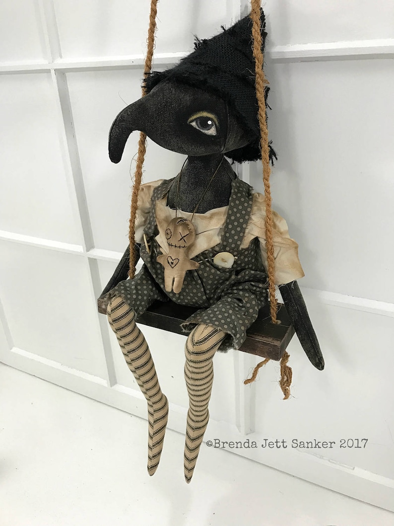 Crow Epattern-primitive Raven Cloth Doll Craft Digital Download Sewing ...