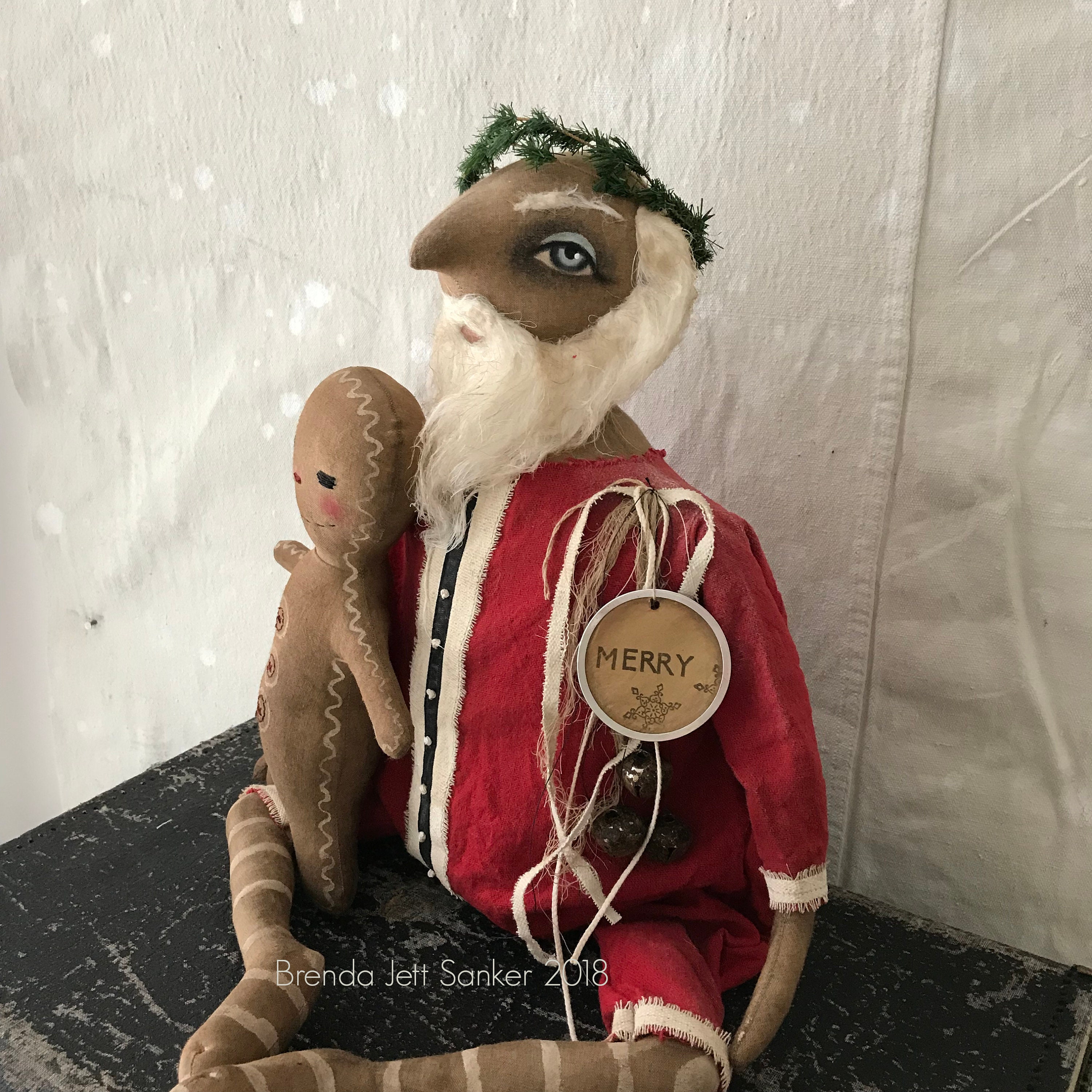 Santa Epattern-primitive Santa Claus Cloth Doll Craft Digital - Etsy