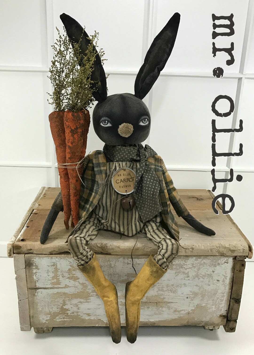 Rabbit Epattern-primitive Bunny Cloth Doll Craft Digital Download ...