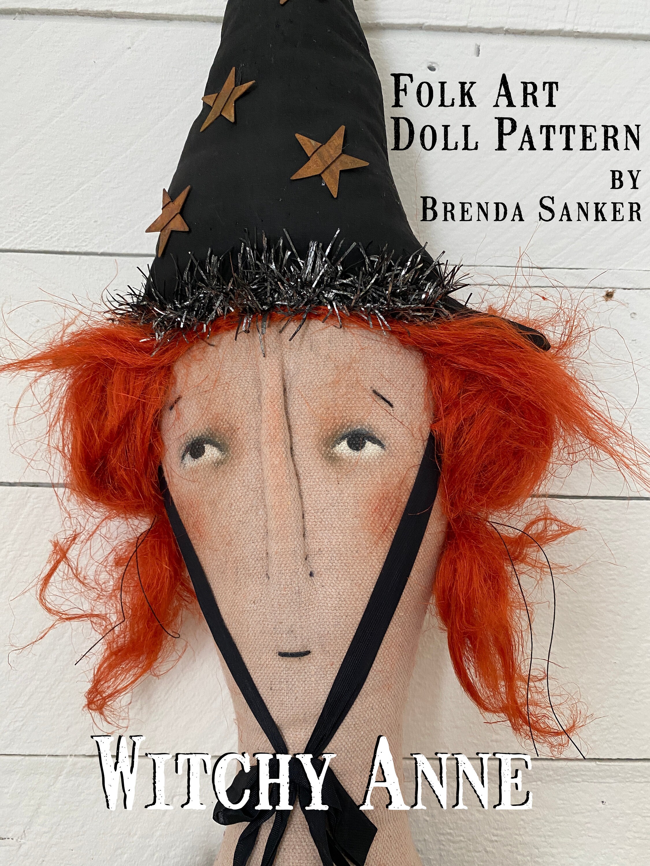 Witchy Anne - Epattern-primitive Cloth Doll Craft Digital Download ...