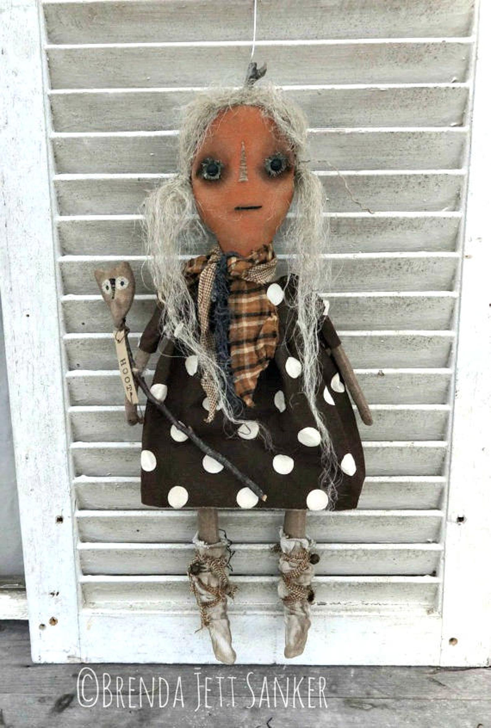 Witch Epattern-primitive Witch Cloth Doll Craft Digital Download Sewing ...