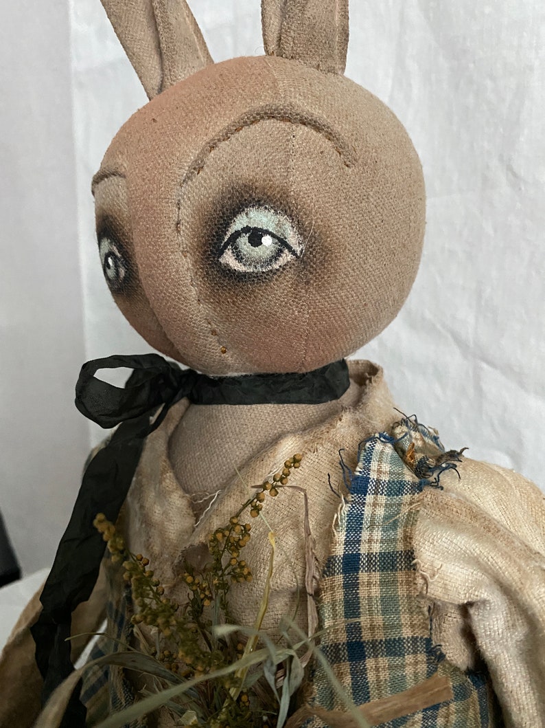 Bunny Rabbit Epattern-primitive Cloth Doll Craft Digital - Etsy