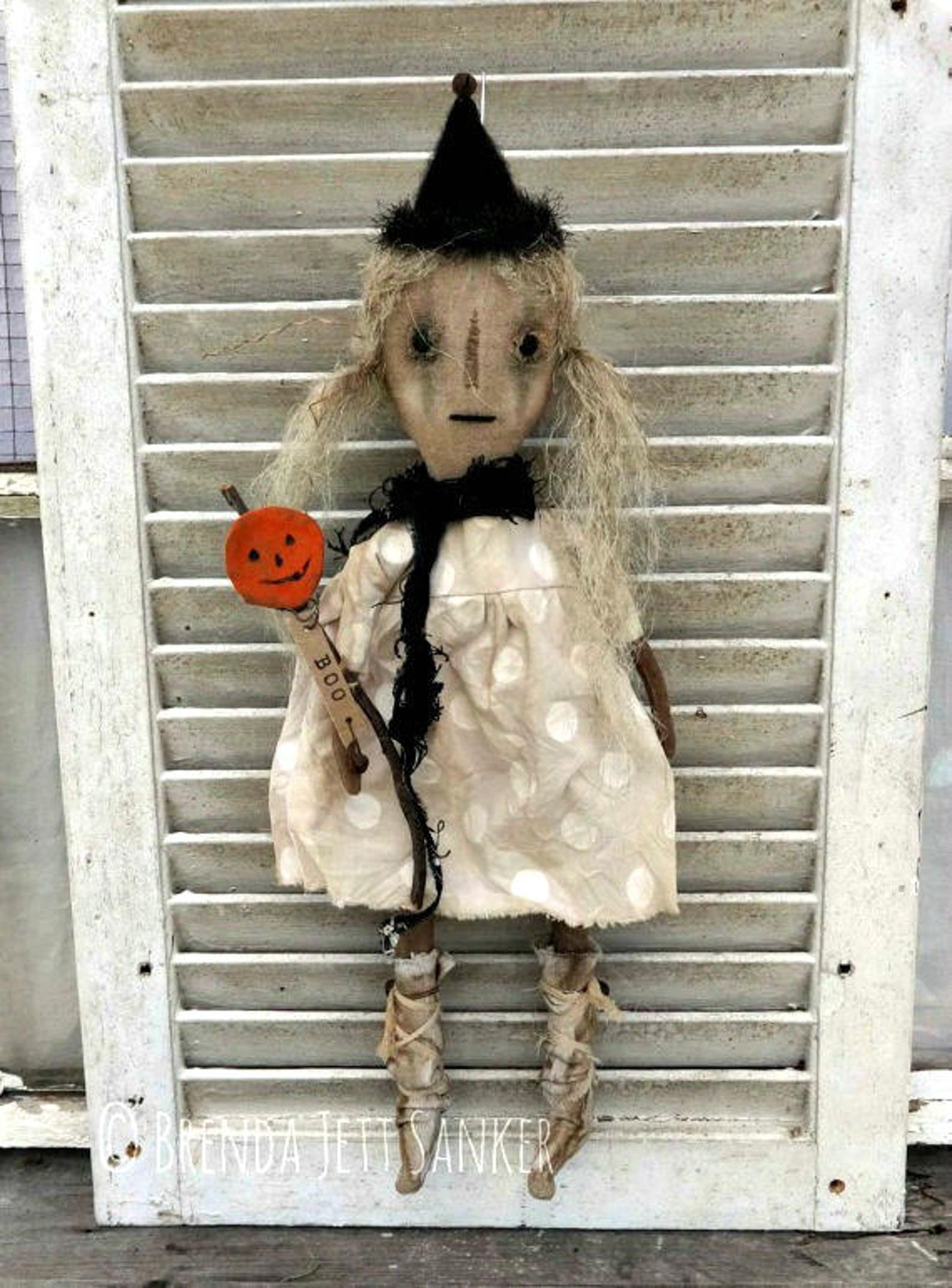 Witch Epattern-primitive Witch Cloth Doll Craft Digital Download Sewing ...