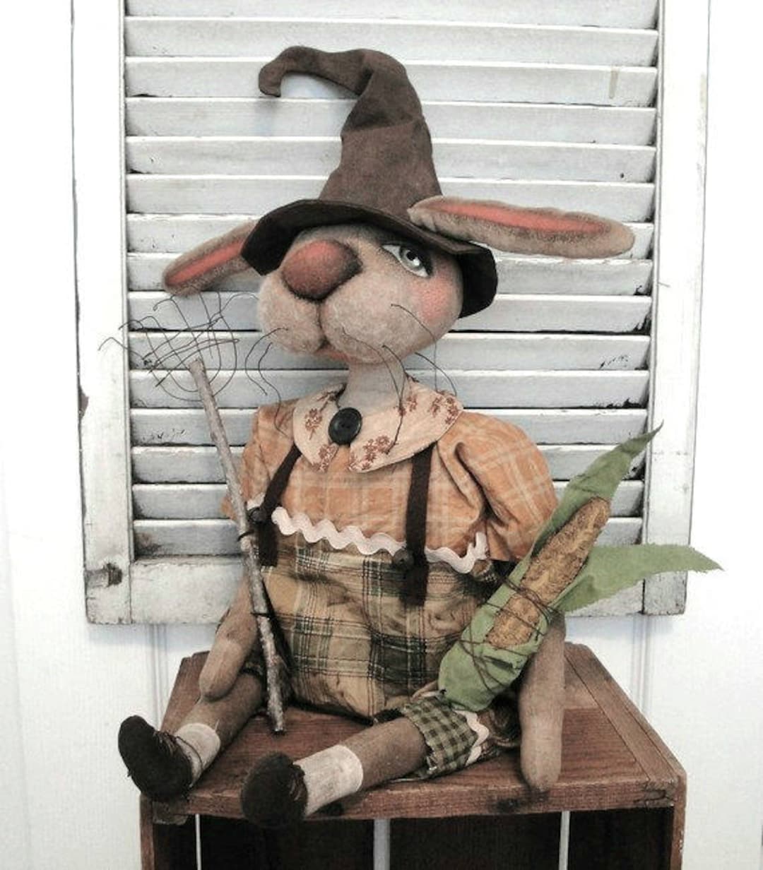 Rabbit Epattern-primitive Bunny Cloth Doll Craft Digital Download ...