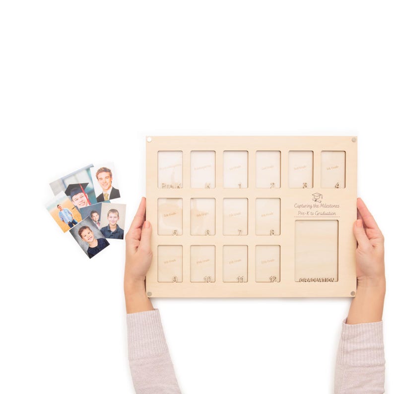 Pre K to Graduation Photo Frame | School Years Wooden Photo Frame ...