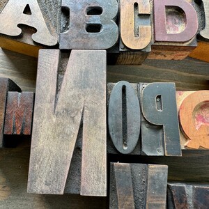 Pick Your Letters Antique WOOD TYPE, Vintage Alphabet, Printing Block ...
