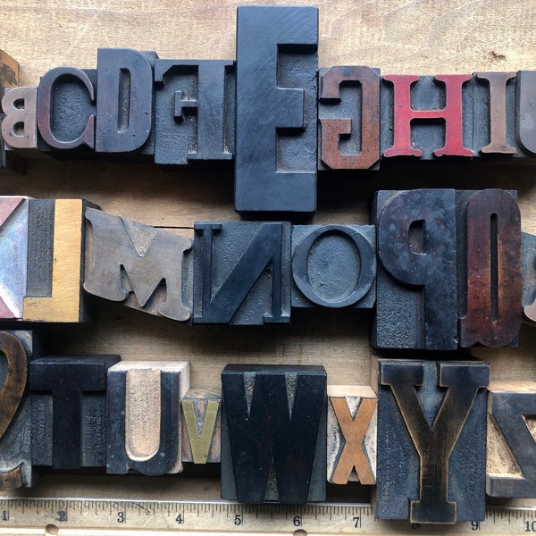 Vintage Wood Letters - Etsy