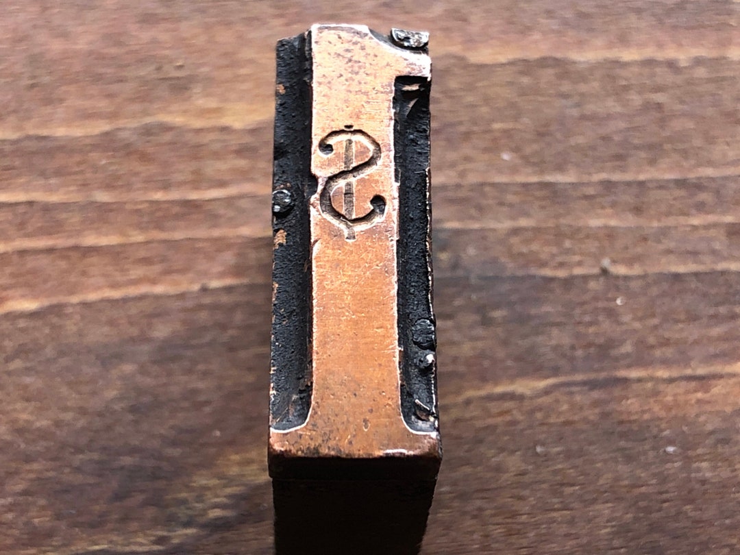 Antique Copper PRINTING BLOCK One Dollar Sign Symbol Number - Etsy