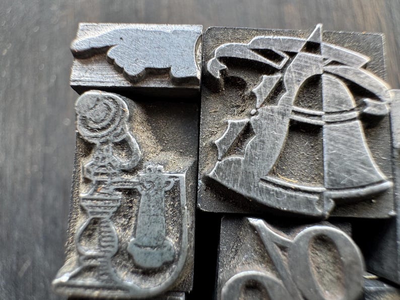 Vintage Metal Letterpress Printing Block – Pick Your Design - Etsy