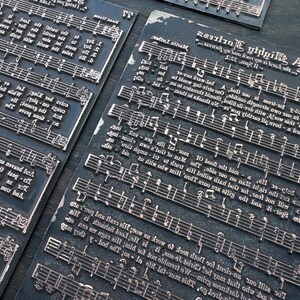 ONE Letterpress Printers Electrotype Music Hymn Plate - Etsy