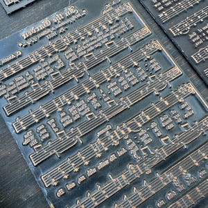 ONE Letterpress Printers Electrotype Music Hymn Plate - Etsy