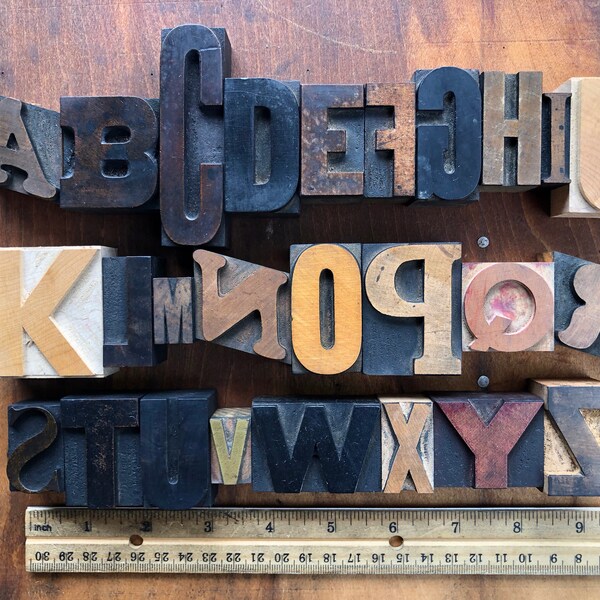 Letterpress Letters - Etsy