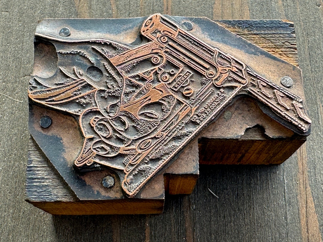 Antique Copper Letterpress Printing Block - Heavy Duty Stapler Gun for ...