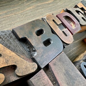 Pick Your Letters Antique WOOD TYPE, Vintage Alphabet, Printing Block ...