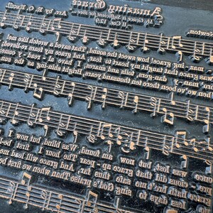 ONE Letterpress Printers Electrotype Music Hymn Plate - Etsy
