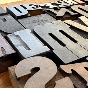 Pick Your Letters Antique WOOD TYPE, Vintage Alphabet, Printing Block ...