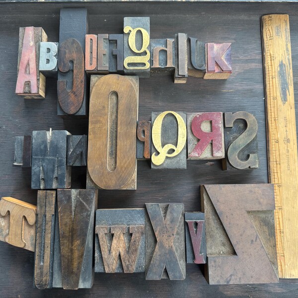 Letterpress Blocks - Etsy