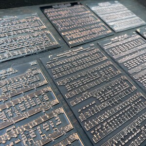ONE Letterpress Printers Electrotype Music Hymn Plate - Etsy