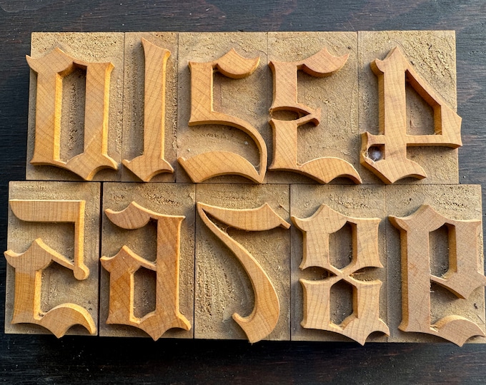 Old English Style Font Antique Letterpress WOOD TYPE Printing Block ...
