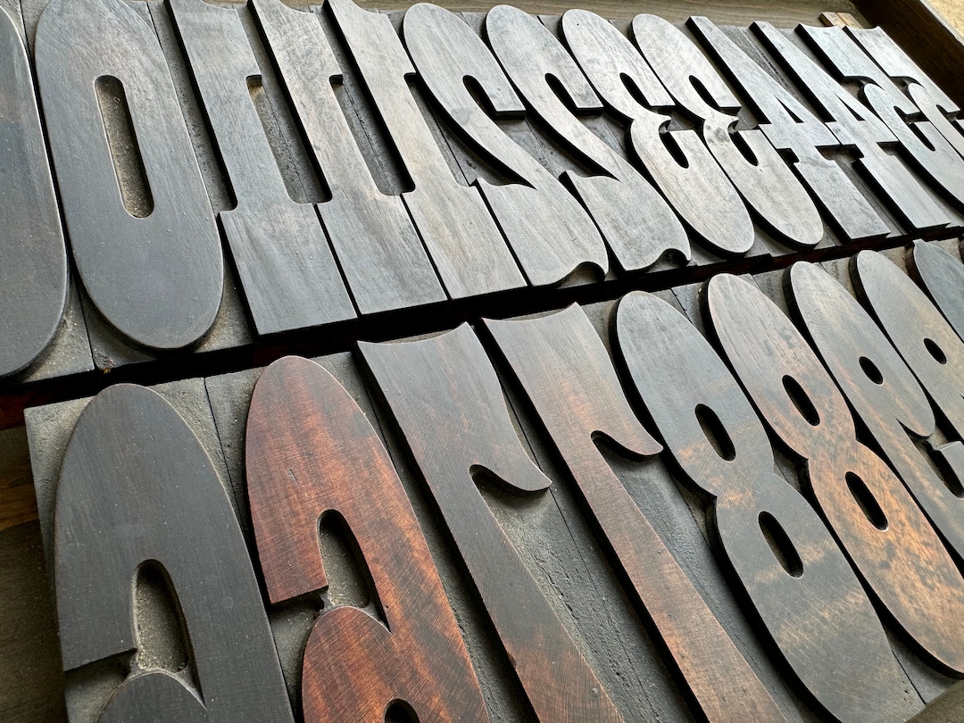 Pick Your Antique Wood Type Number: 5" Western Printing Block - Etsy