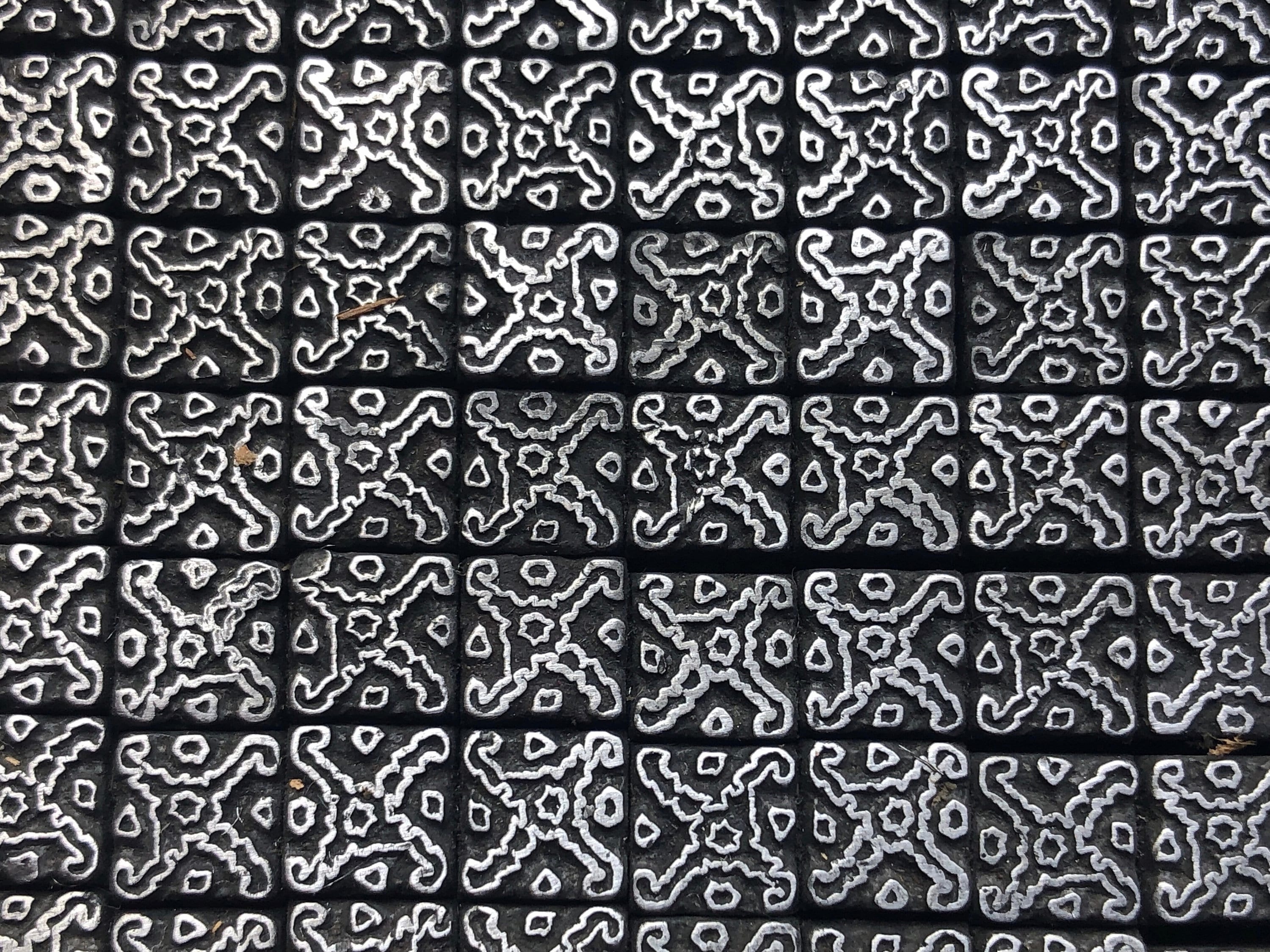 One Small Antique All Metal PRINTING BLOCK - Ornate Ornamental ...