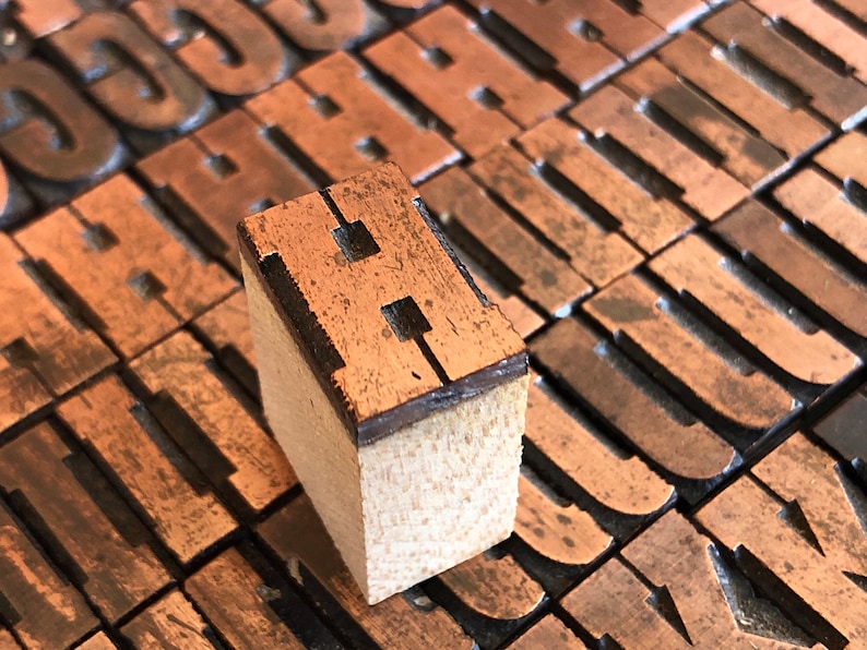 Vintage Copper Letterpress Printing Block: Choose Your 3/4" Alphabet ...