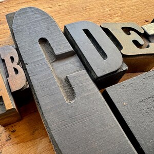 Pick Your Letters Antique WOOD TYPE, Vintage Alphabet, Printing Block ...