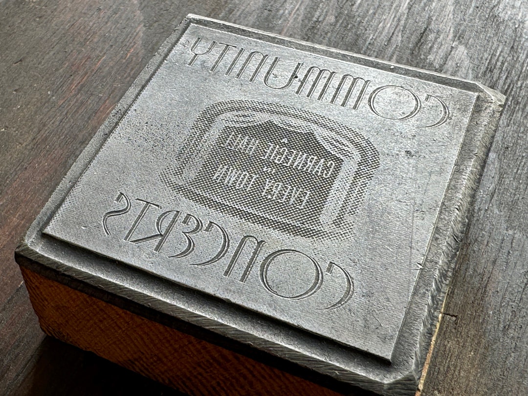 Antique Letterpress Printing Block Community Concerts A Carnegie Hall ...