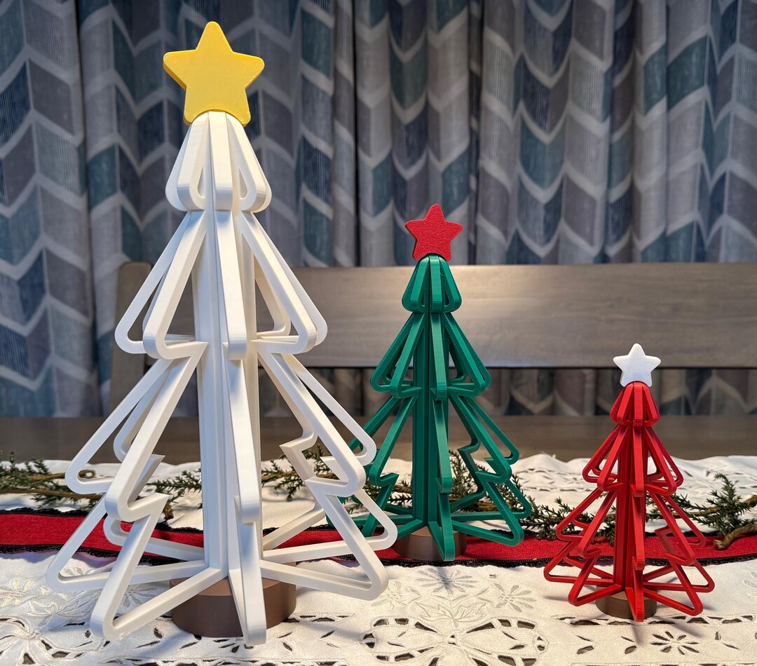 Medium Hollow Christmas Tree With Star Decorations Easy Store Holiday ...