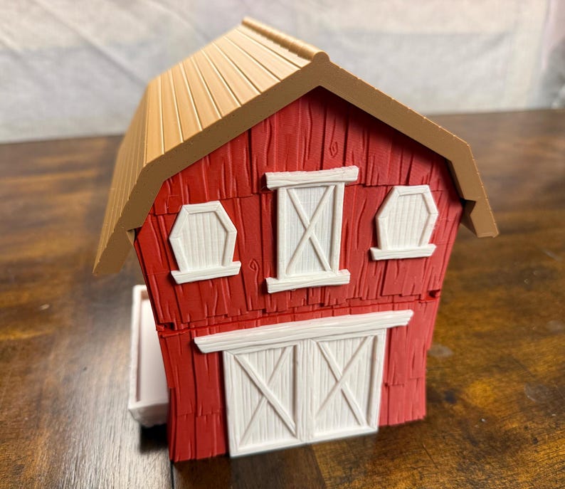 Barn Playset | Toy Barn for Farm Figures | Mini Barn Organizer ...