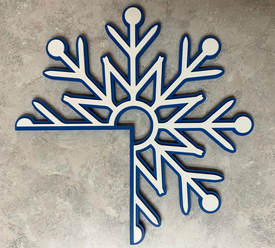 Winter Snowflake Door Corner Clings – Christmas Wall Decor – Holiday ...