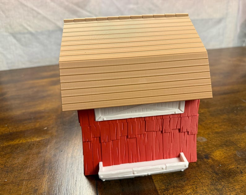 Toy Barn: Red Farmhouse Decor, Farm Animal Playset - Etsy