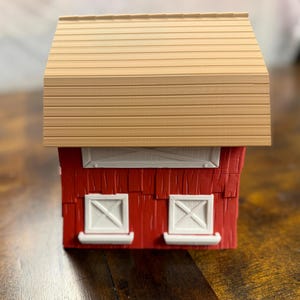 Toy Barn: Red Farmhouse Decor, Farm Animal Playset - Etsy