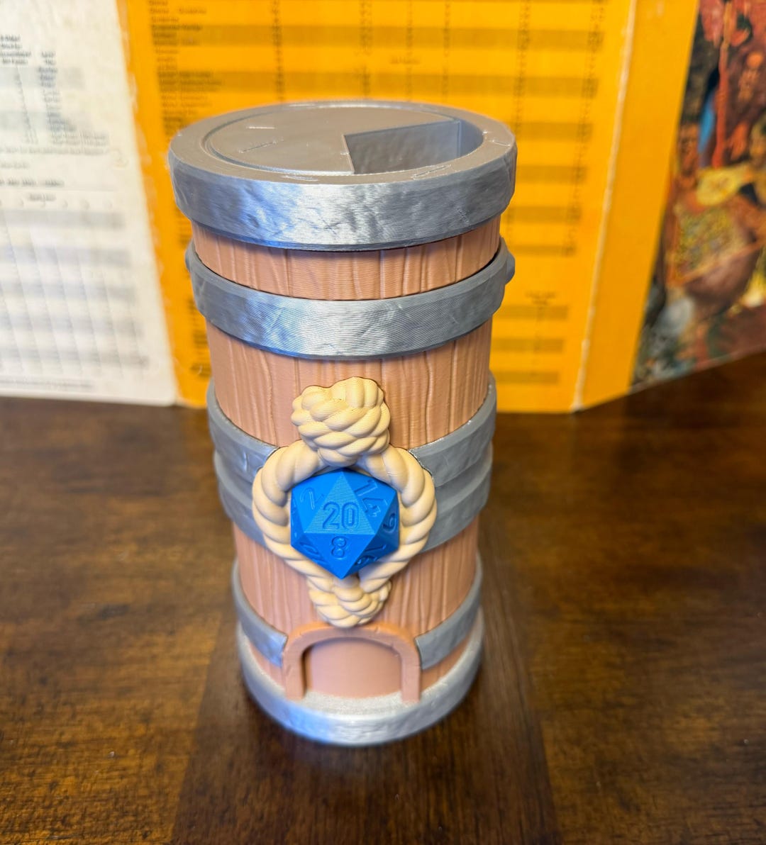 Barrel Dice Tower – Dnd, Daggerheart, Pathfinder Dice Roller and Holder ...