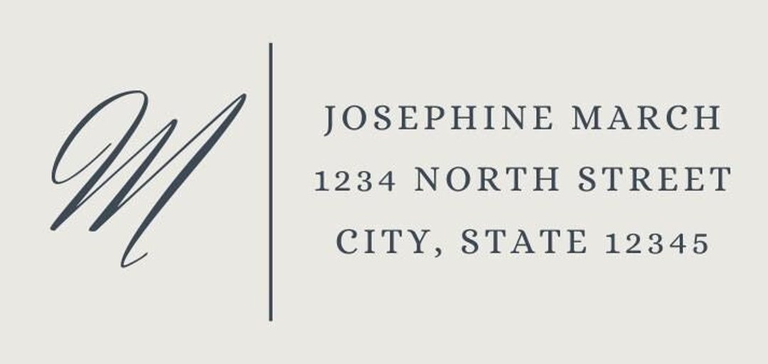 Elegant Return Address Label, Customizable PDF Template - Etsy