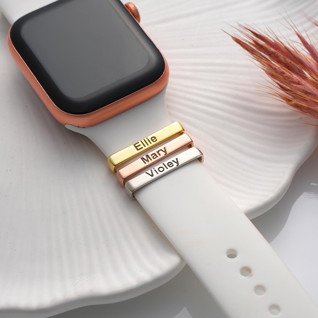 Custom Name Apple Watch Charm: Sterling Silver Personalized Strap ...