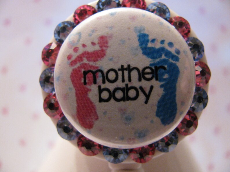Mother Baby Retractable ID Badge Reelmother Baby Nurse Id | Etsy
