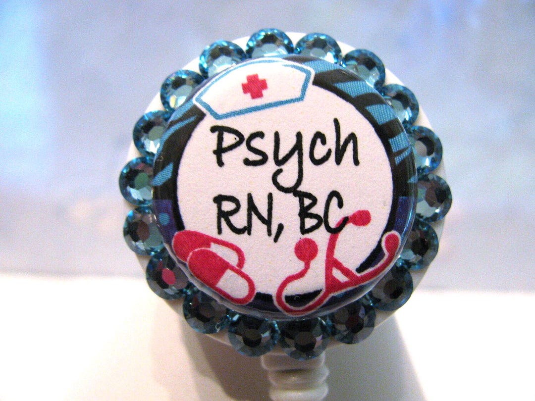 Buy Psych Nurse ID Badge Holder, Psych Nurse Badge Reel, Nurse Badge ...