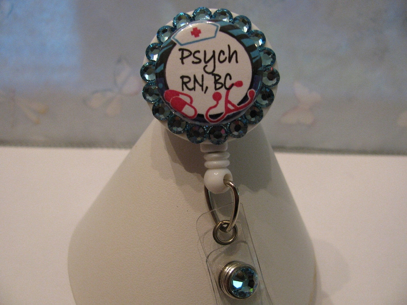 Psych Nurse ID Badge Holder Psych Nurse Badge Reel ID Card | Etsy