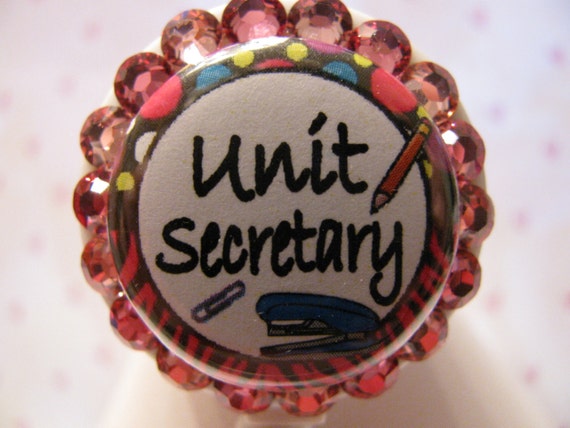 Unit Secretary Badge Reel Unit Clerk Badge Reel Unit | Etsy