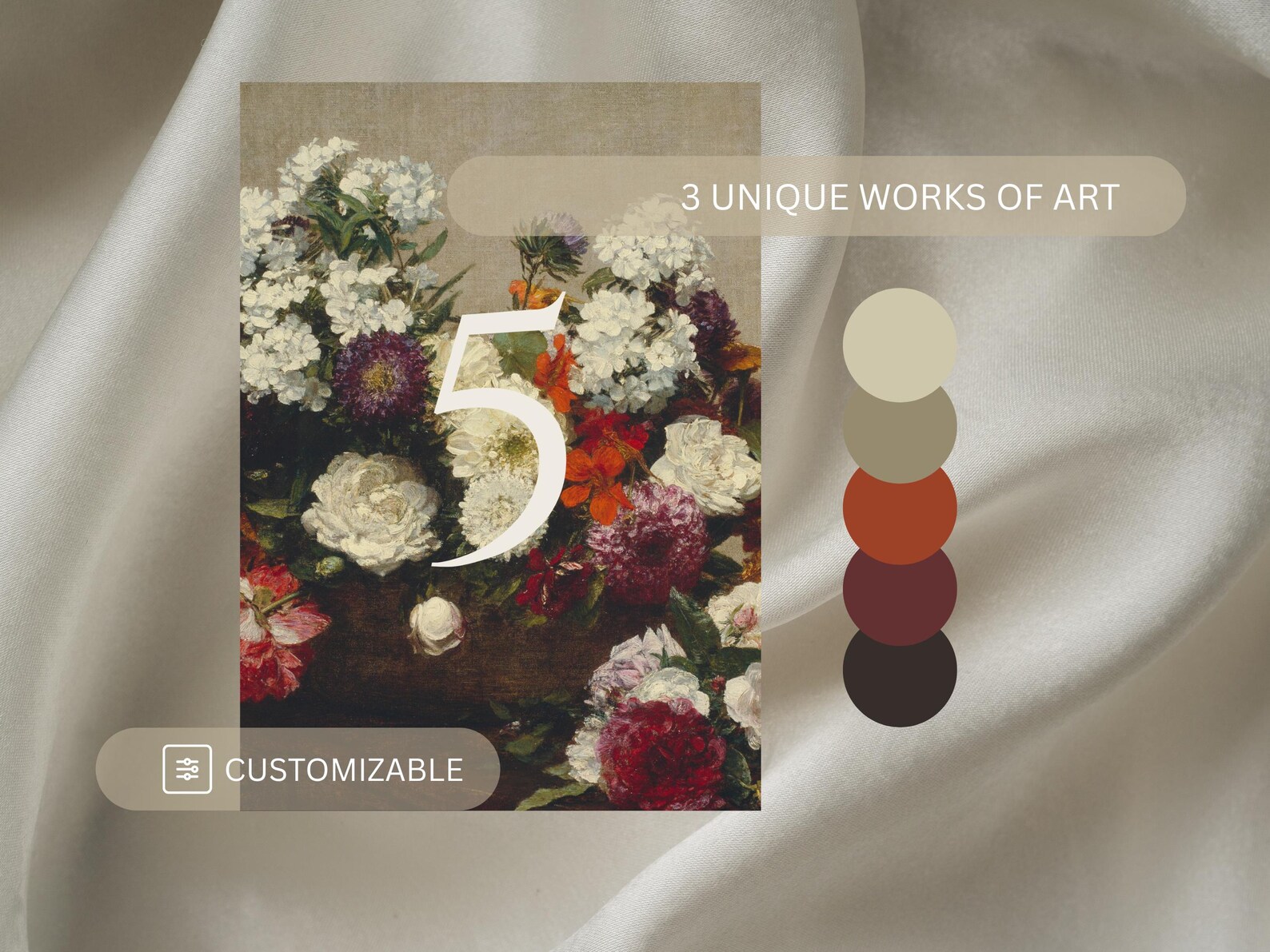 Vintage Floral Wedding Table Numbers: Editable Template (digital ...